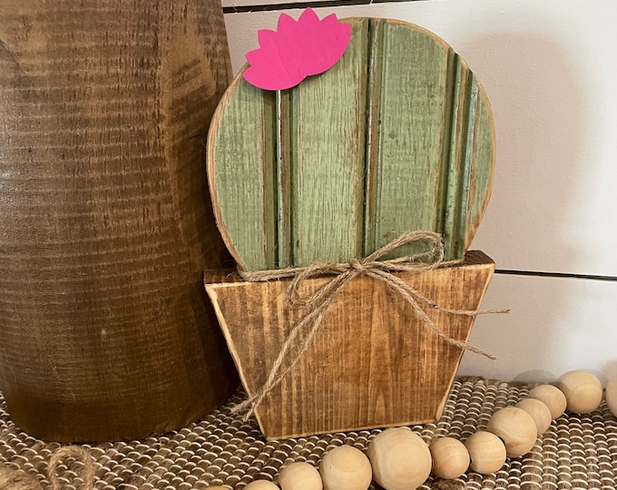 Wood Cactus, Cactus Decor, Desert Decor, Wood Decor, Mantel Decor ...