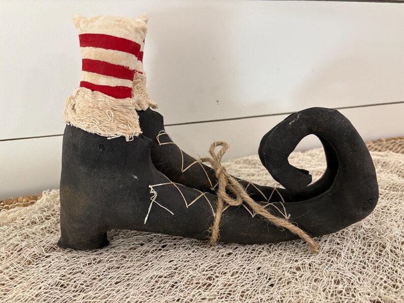 Handmade Primitive Witch Boots: Rustic Halloween Tiered Tray Decor - Etsy