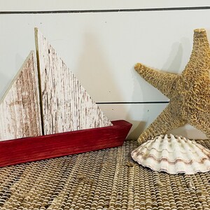 Rustic Wood Sailboat, Nautical Decor, Boat Decor, Summer Decor, Beach ...