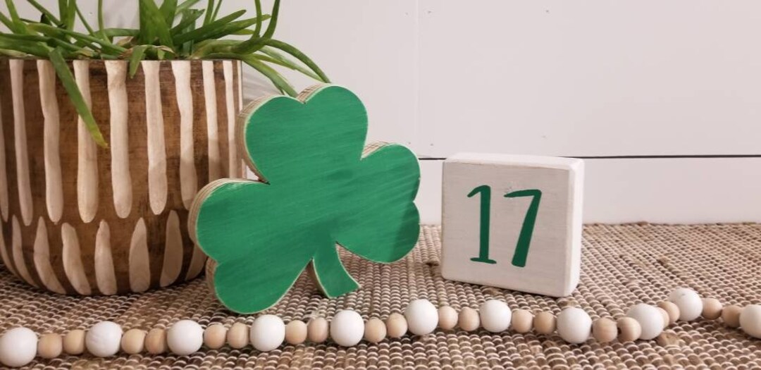 Wooden Shamrock, St. Patrick's Day, St. Patrick's Day Decor, Number ...