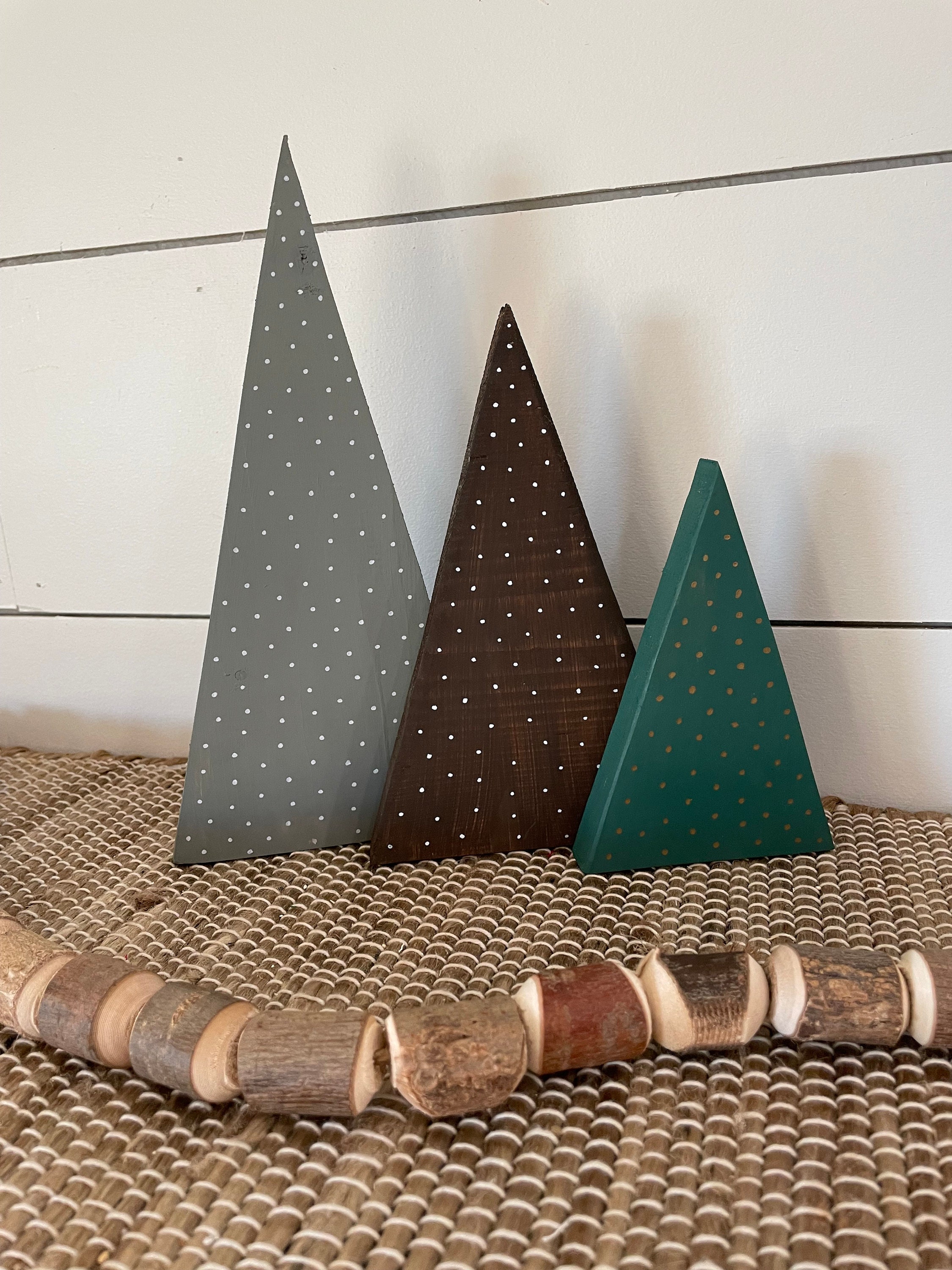 Set of 3 Modern Wood Trees Modern Farmhouse Christmas Tree | Etsy