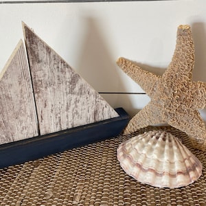 Rustic Wood Sailboat, Nautical Decor, Boat Decor, Summer Decor, Beach ...