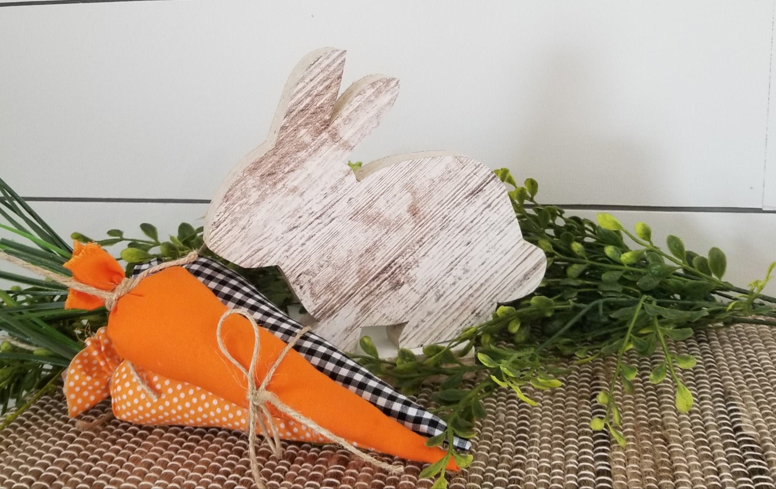 Bunny & carrot bundle Easter decor Spring decor bunny | Etsy