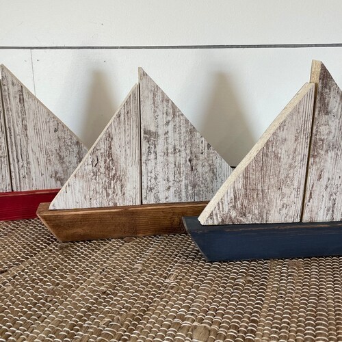Rustic Wood Sailboat Nautical Decor Boat Decor Summer - Etsy