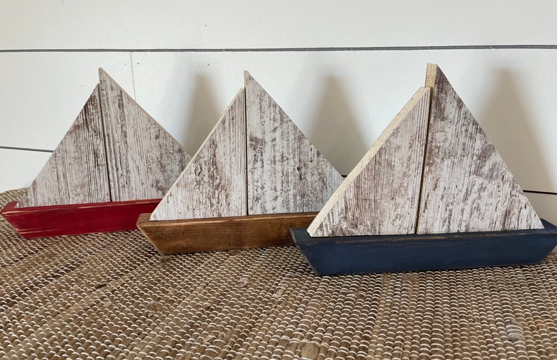 Rustic Wood Sailboat Nautical Decor Boat Decor Summer - Etsy