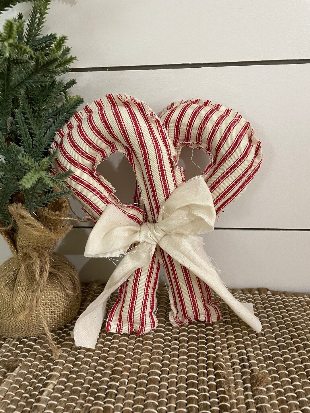 Fabric Candy Canes, Candy Cane Decor, Shabby Chic Decor, Shabby ...