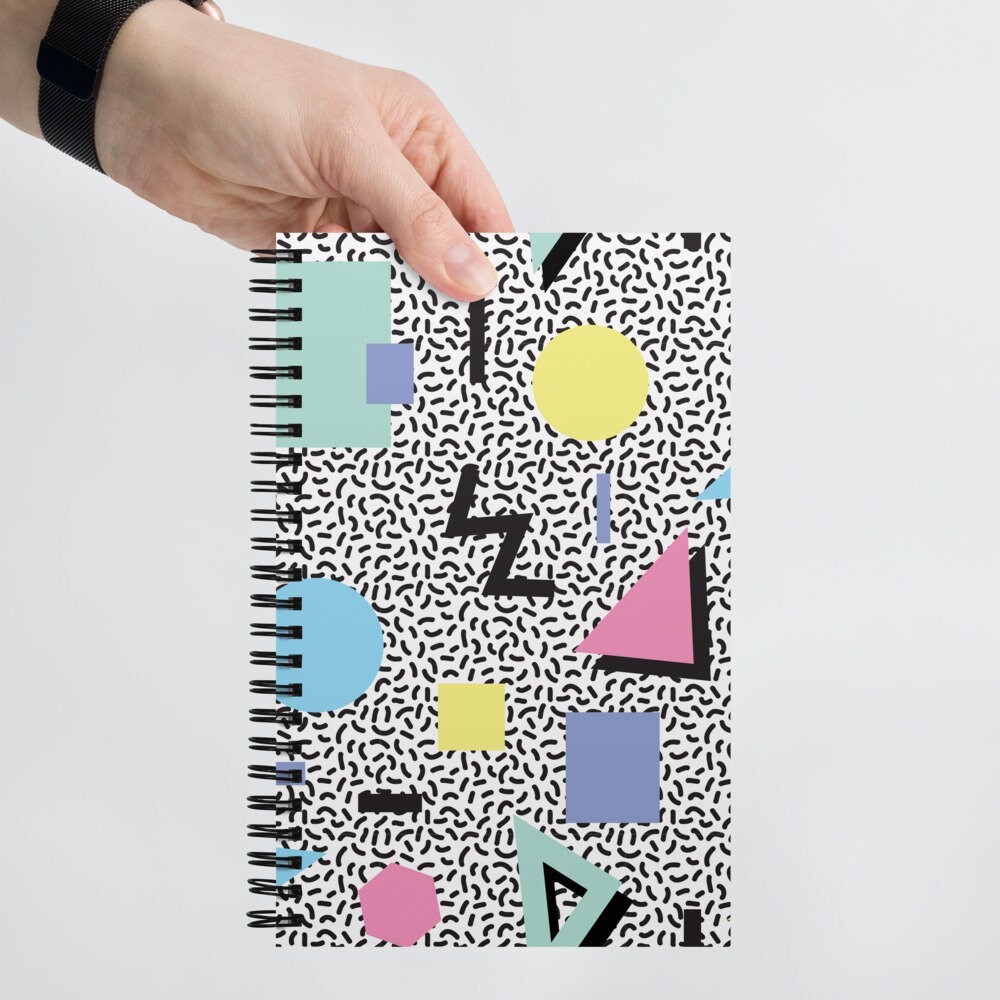 Retro 90's style Spiral notebook | Etsy