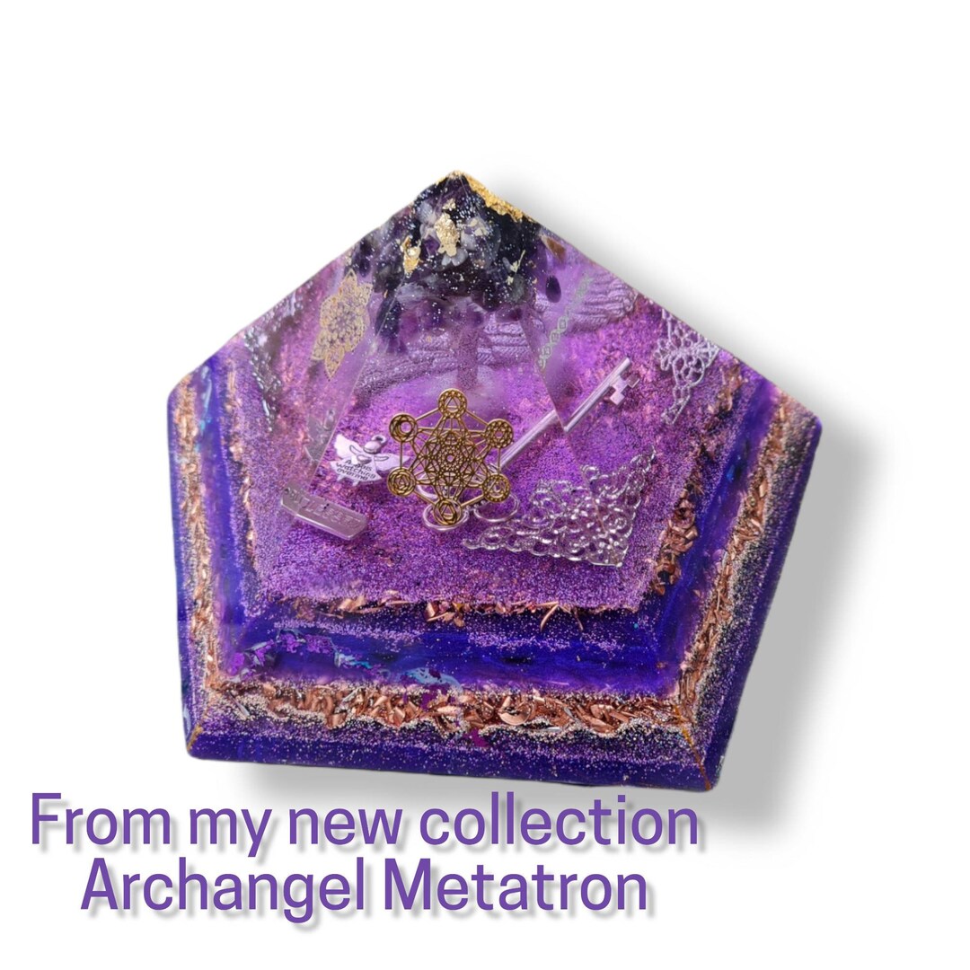 Orgone Pyramid Archangel Metatron XL, Pentagon Golden Ratio Healing ...