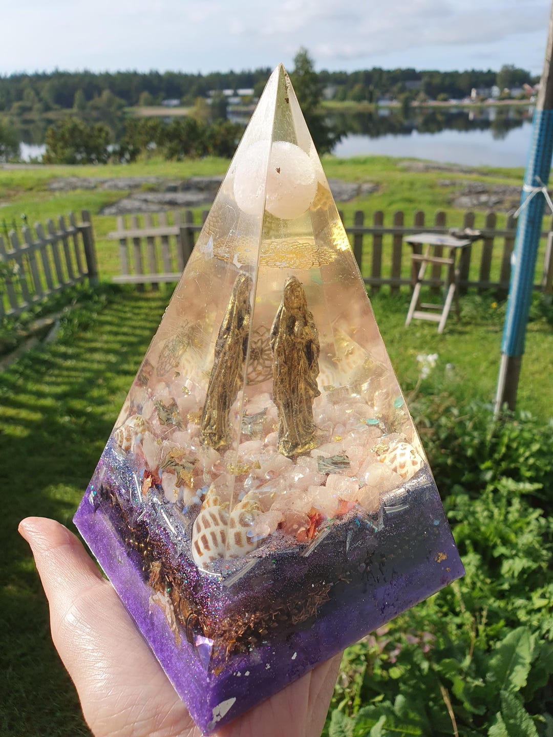 Mother Mary Sacrédeus Orgone Pyramid XL 18cm - Etsy