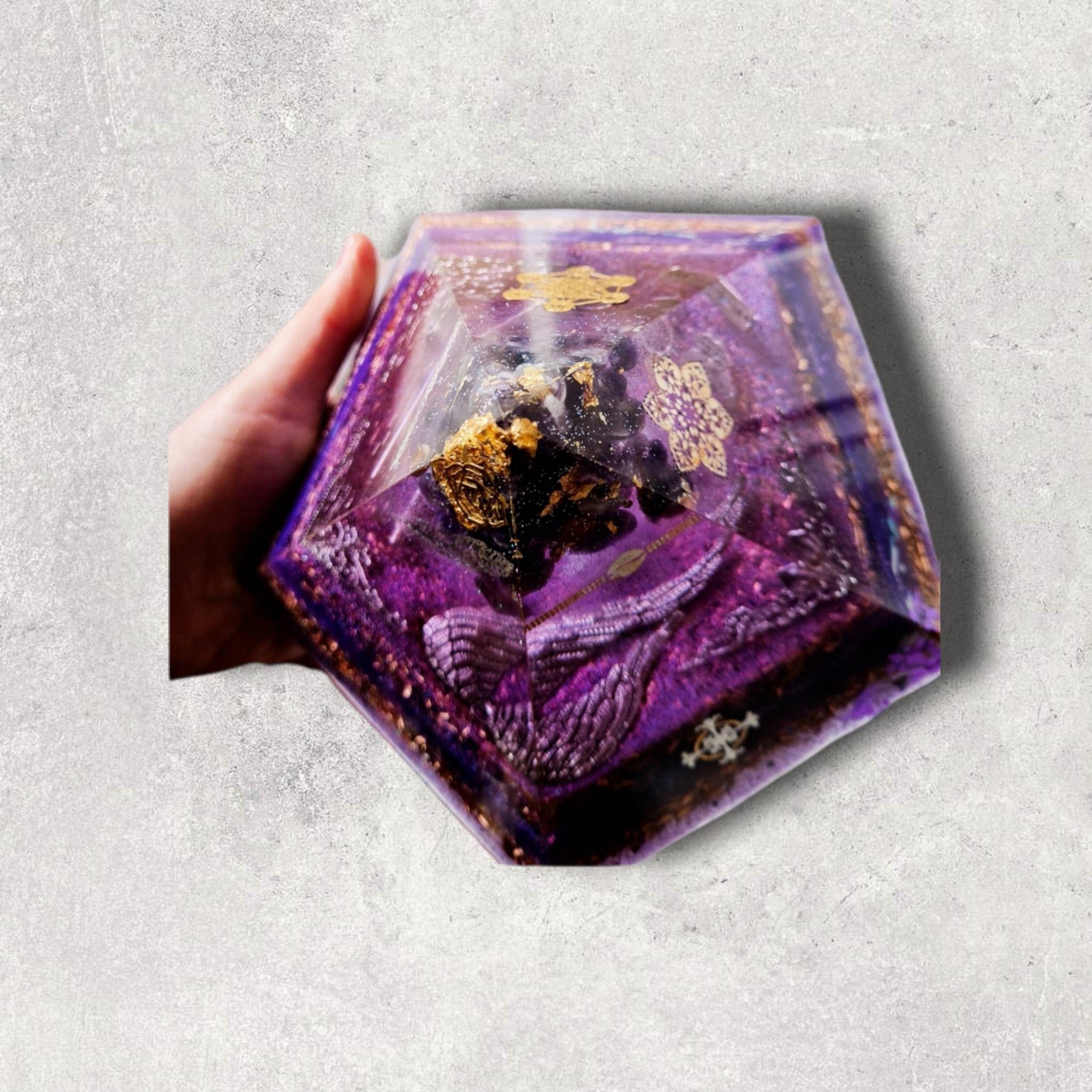 Orgone Pyramid Archangel Metatron XL, Pentagon Golden Ratio Healing ...