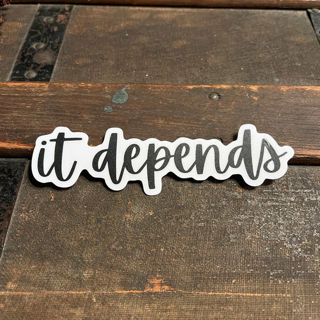 NEW it Depends Legal Vinyl Laptop Sticker Gift for Lawyers and Law ...