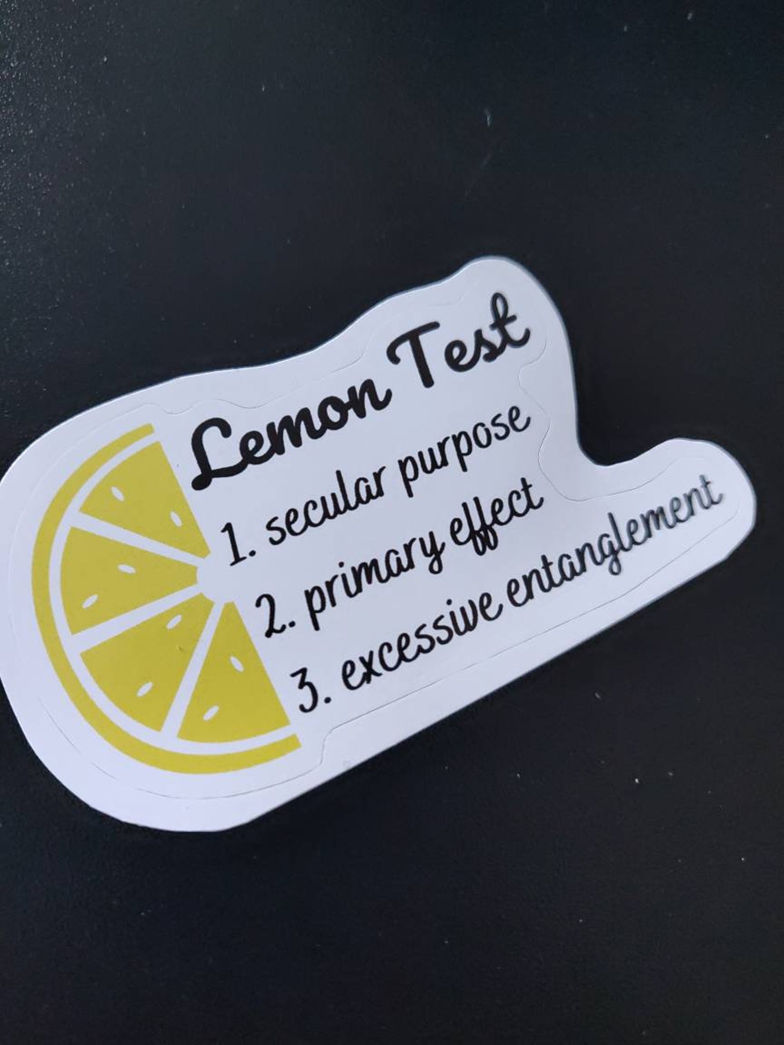 Lemon Test Legal Sticker - the Test for Establishment Clause Violations ...