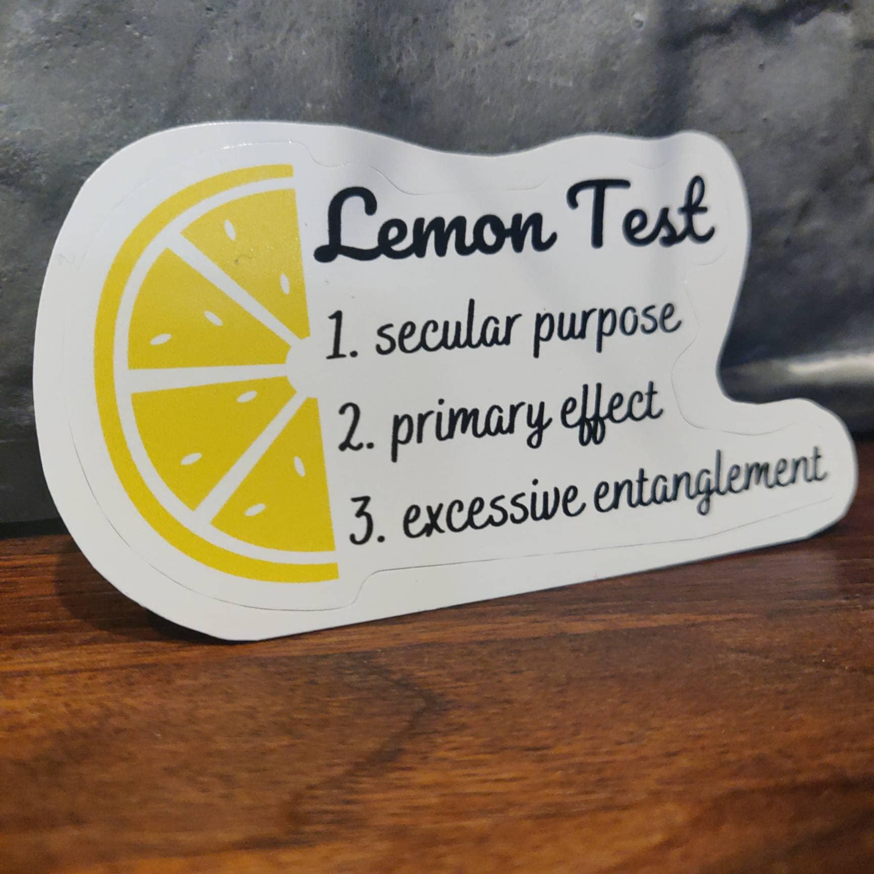 Lemon Test Legal Sticker The test for establishment clause violations ...