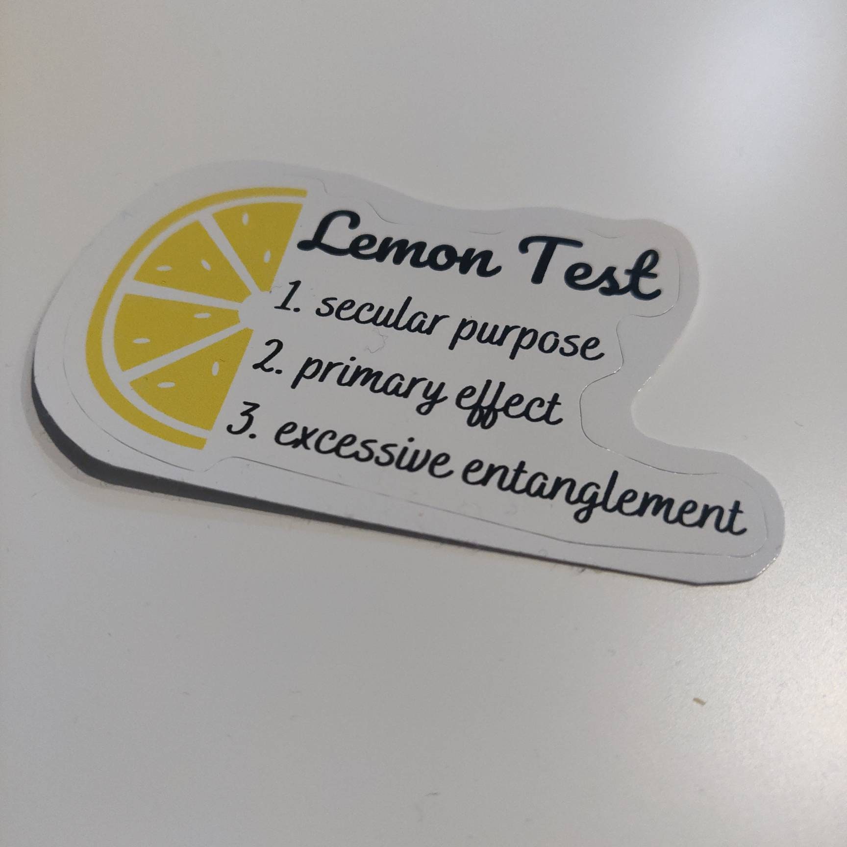 Lemon Test Legal Sticker The test for establishment clause violations ...