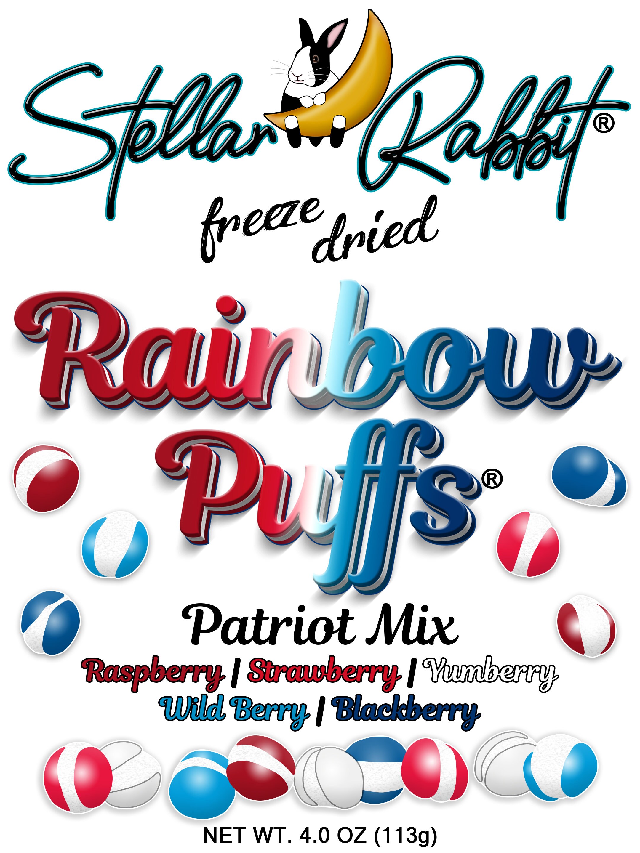 Freeze Dried Skittles America Mix Freeze Dried Rainbow Puffs® - Etsy