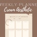 Cream Aesthetic Weekly Digital Planner Nursing School, Student ...