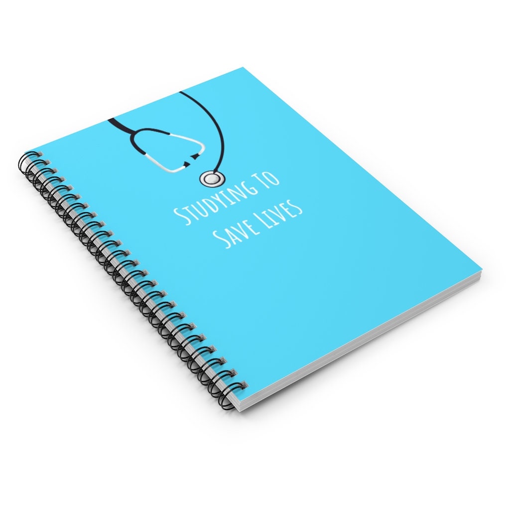 Studying to Save Lives Nursing School Notebook Blue - Etsy