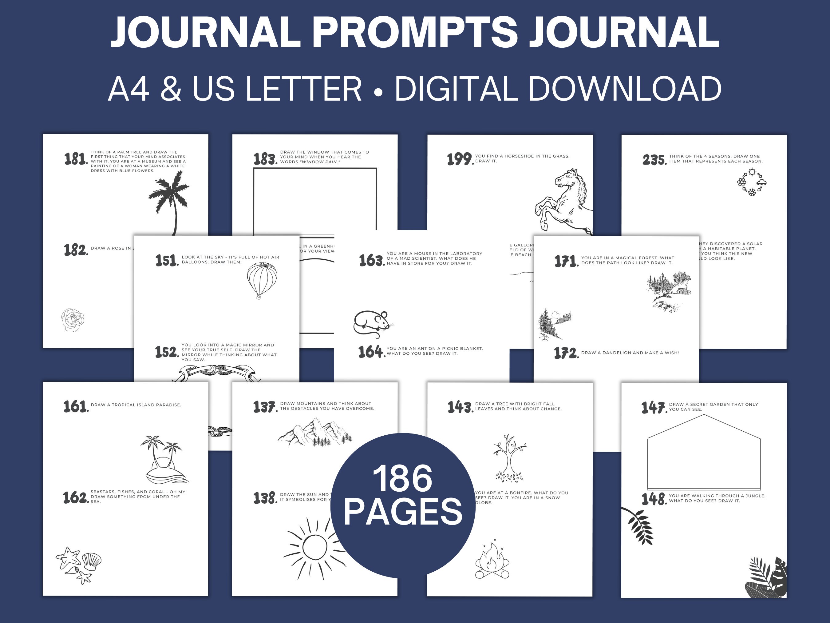 Drawing Prompts Journal, Visual Journal Prompts, Artwork Prompts ...