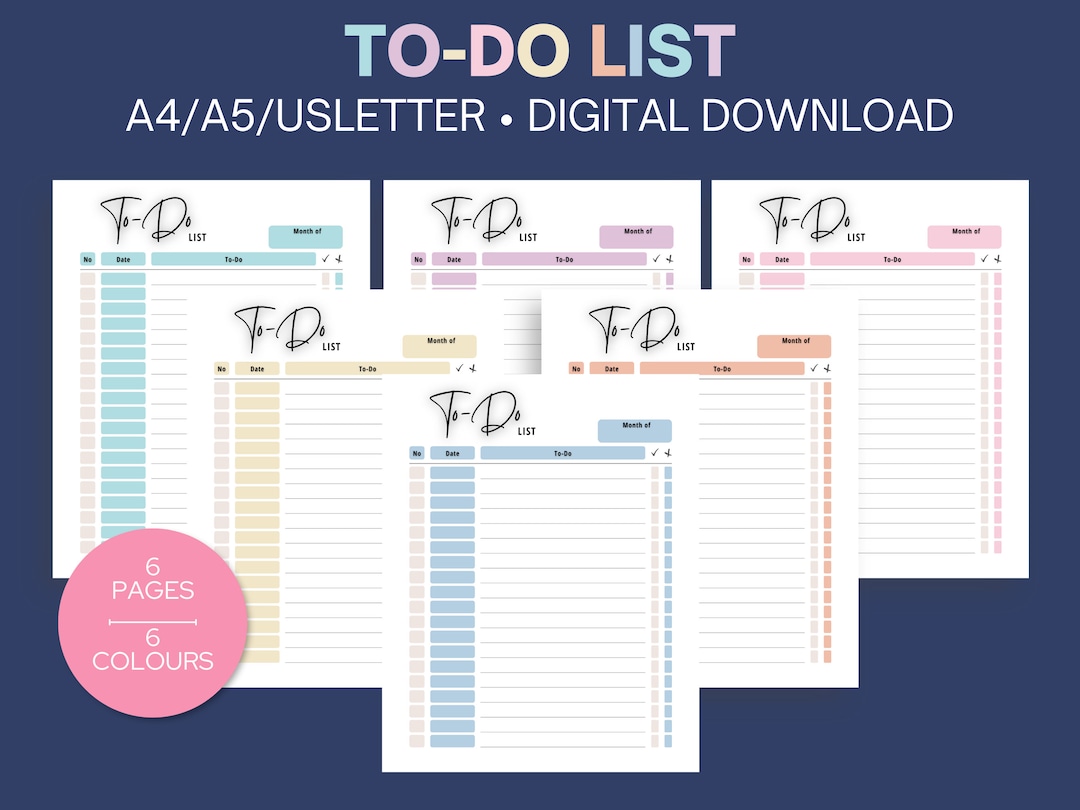 Printable to Do List, Planner Pages, Printable Stationery, Pastel Theme ...