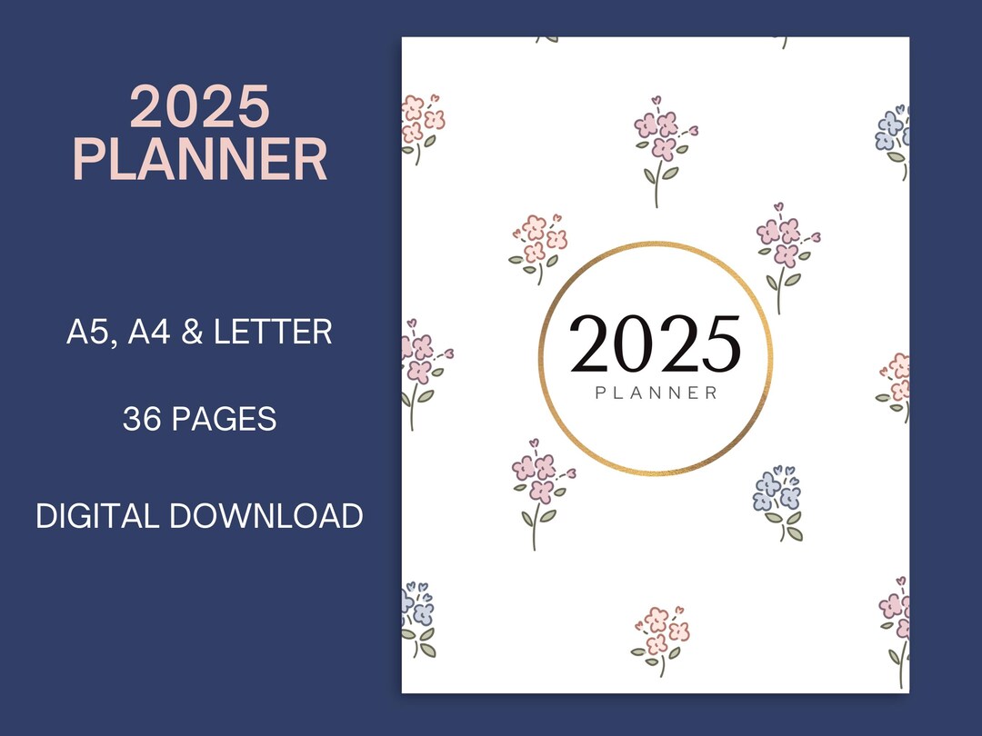 2025 Printable Planner - Organising - Planning -dainty Floral- A4/A5 ...