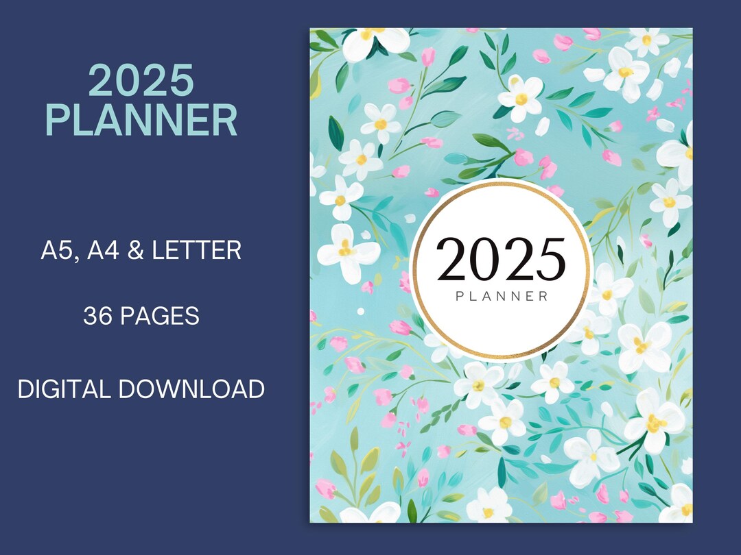 Planner 2025 Printable - Organising - Planning -green Floral, A4/A5 ...