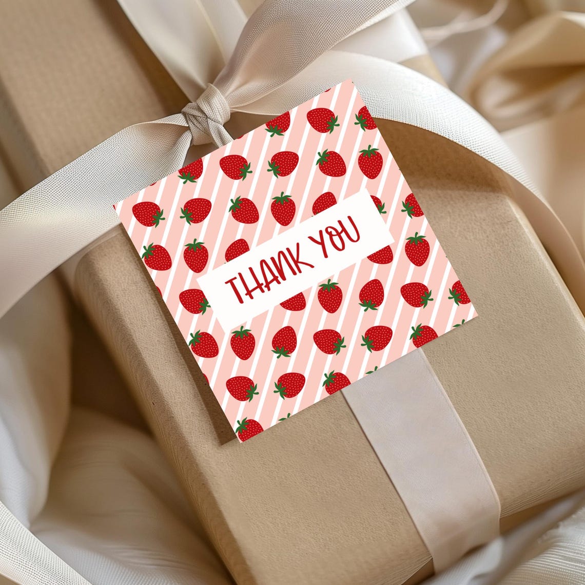 Thank You Tag, Gift Tag, Strawberry Tag, Printable Tag ,printable ...
