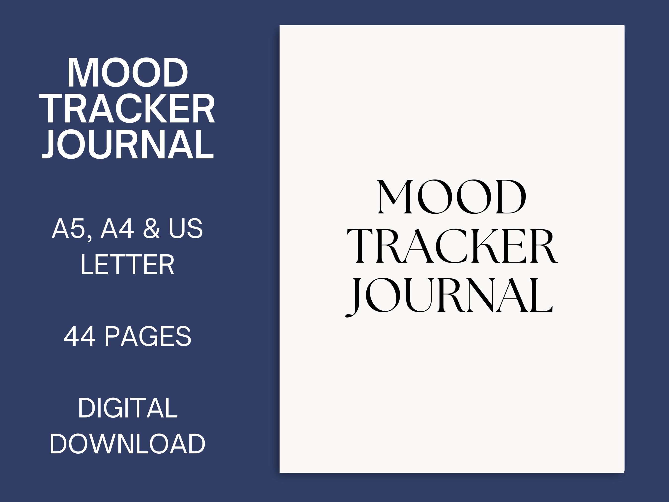 Mood Tracker Journal Printable - Printable Tracker- Mental Health ...