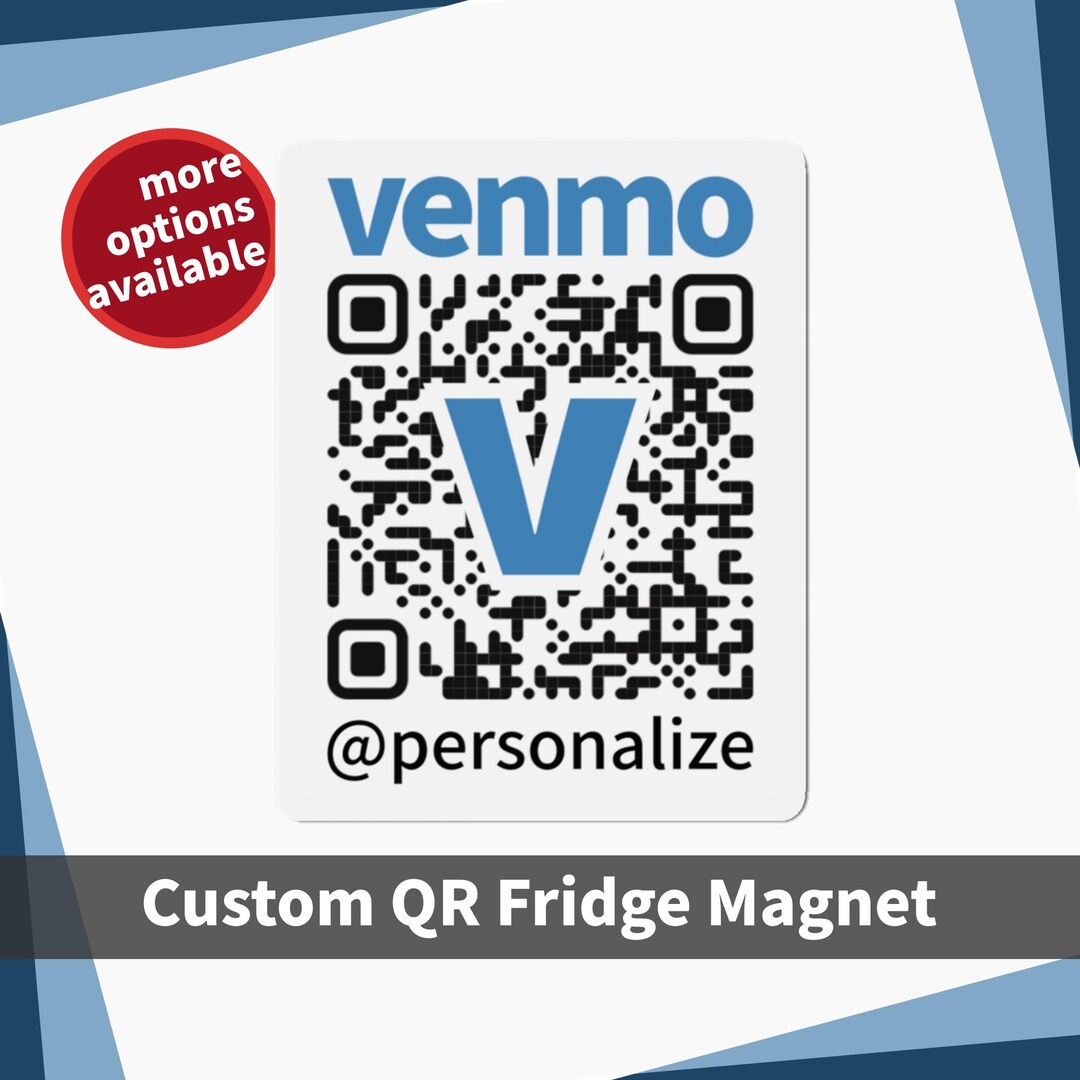 Custom QR Code Vinyl Fridge Magnet | Payment Tips Social Media Creator ...