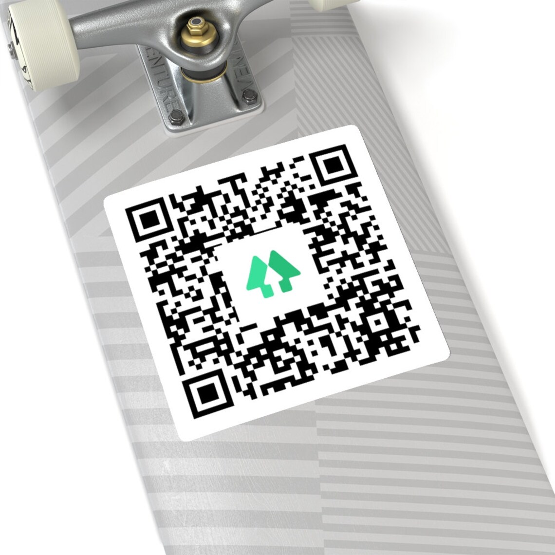 Single Custom Linktree Qr Code Vinyl Square Sticker Etsy