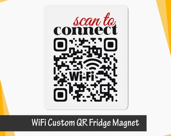 Wifi Qr Code Magnet Fridge - Etsy