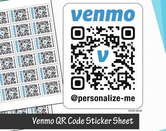 Venmo Qr Code Sticker for Jars - Etsy