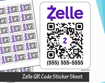 Zelle Qr Sticker - Etsy