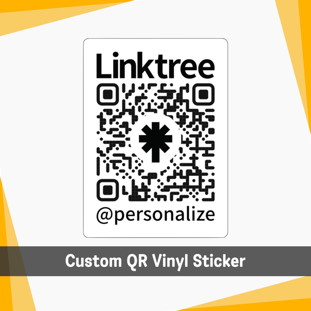 Linktree Custom Vinyl Sticker QR Code Scan Follow Solo - Etsy UK