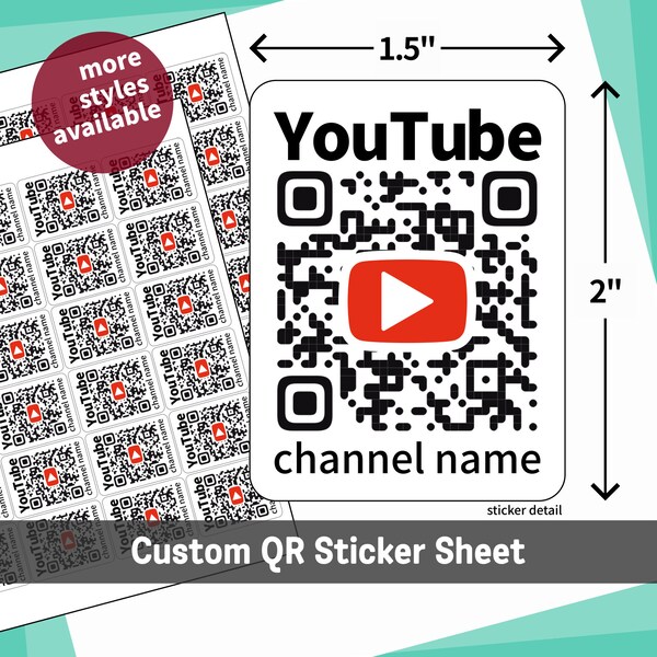 Qr Code Sticker Sheet - Etsy