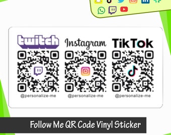 Twitch Qr Code Sticker - Etsy