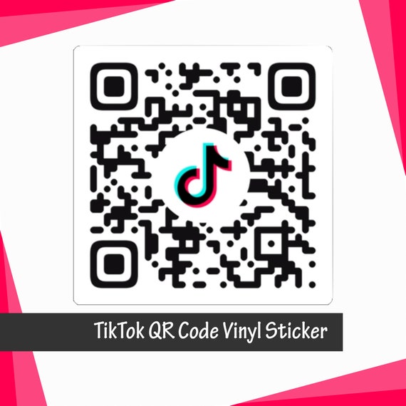 Tiktok Custom QR Code Square Vinyl Sticker - Etsy