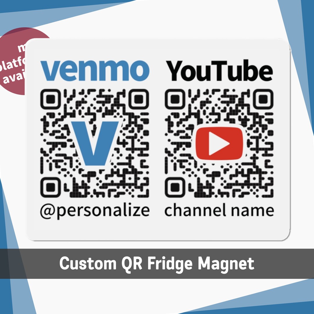 Custom Fridge Magnet QR Code Scan Follow Duo Touch Free Payment Company ...