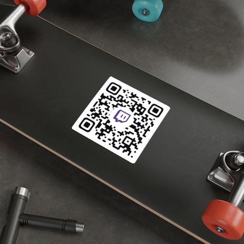 Twitch Custom QR Code Square Vinyl Sticker | Etsy