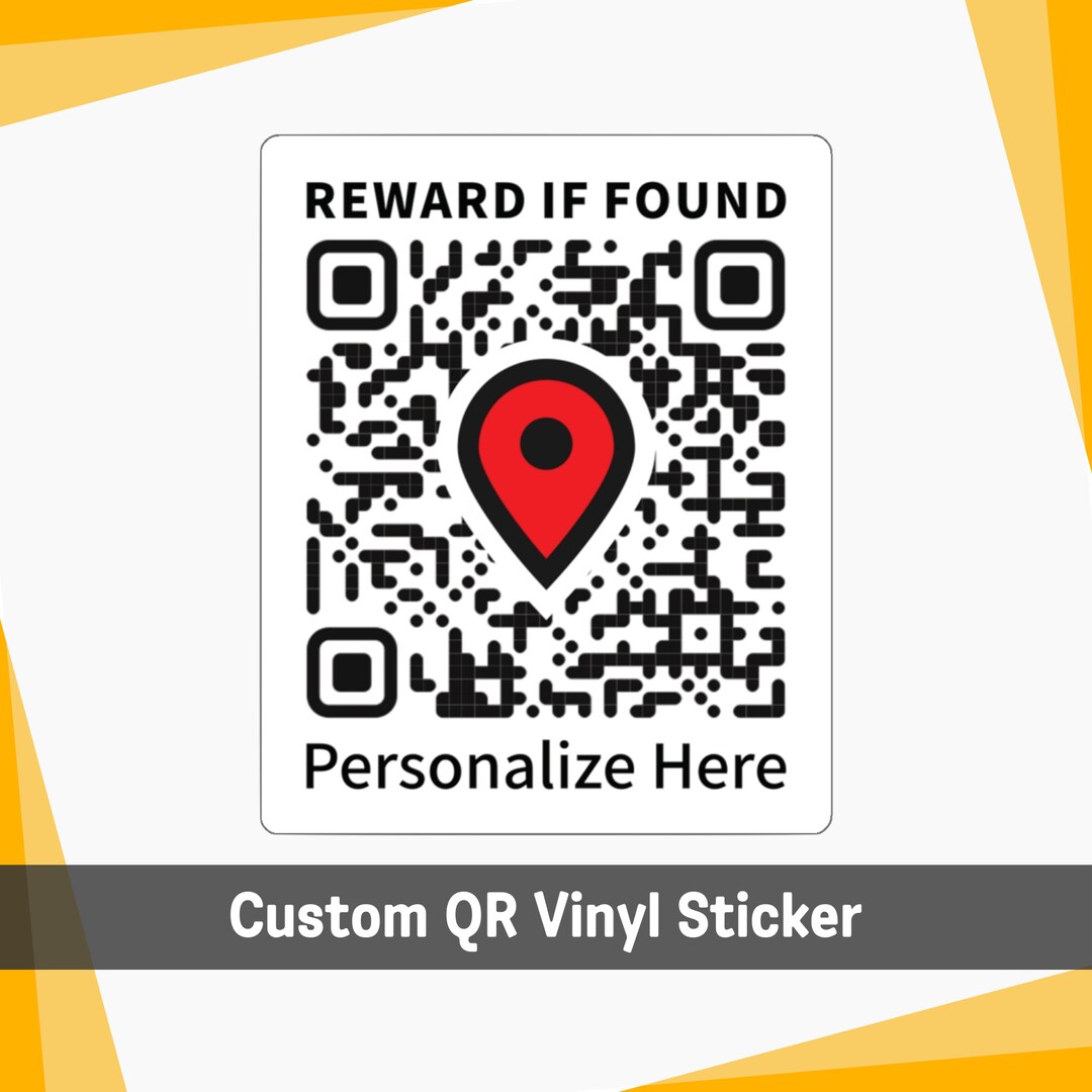 Custom Vinyl Sticker QR Code Scan Reward Lost Solo - Etsy