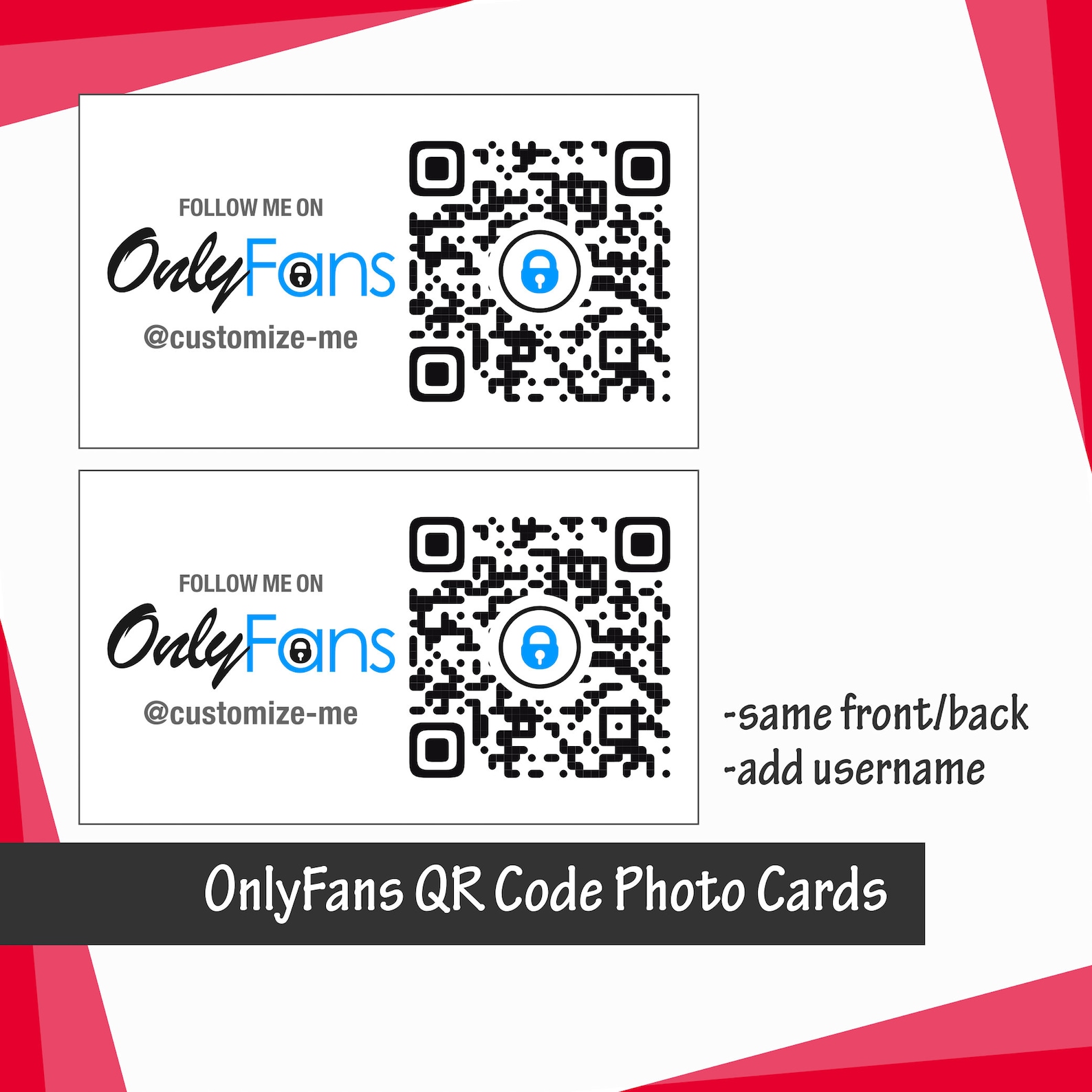 Onlyfans Custom QR Code Business Cards - Etsy Ireland