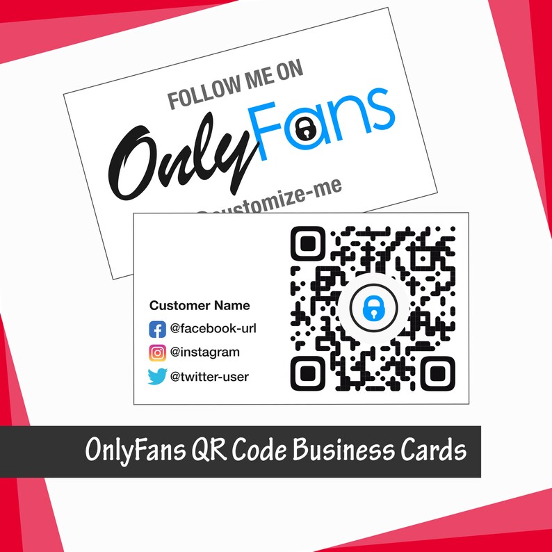 Onlyfans Custom QR Code Business Cards - Etsy Australia