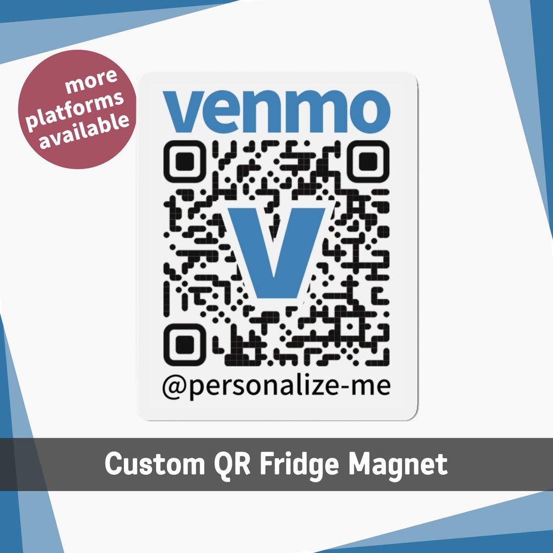 Custom Fridge Magnet QR Code Scan Follow Solo Touch Free Payment ...