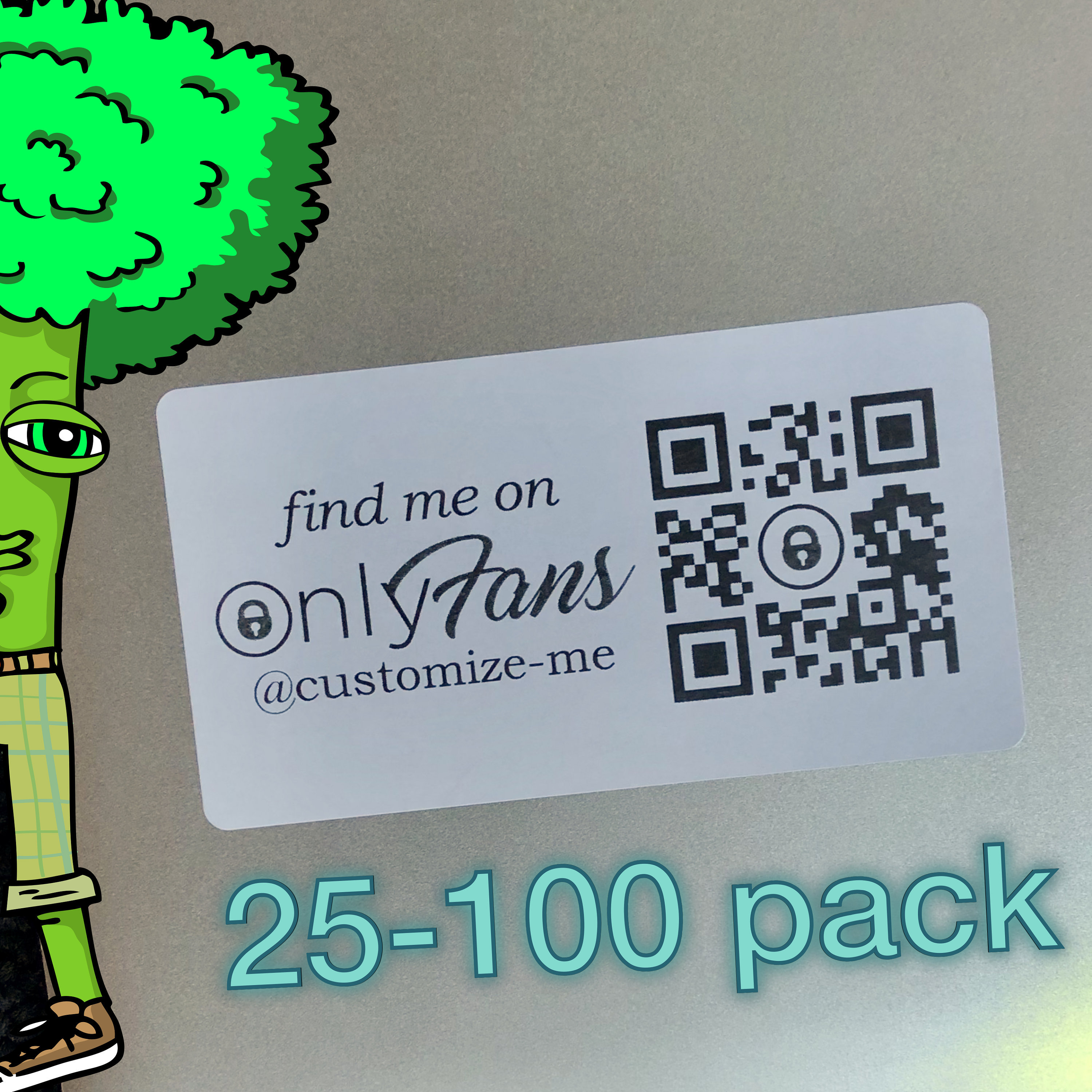 BIG 2x4 OnlyFans Custom QR Code Sticker 25-100 | Etsy