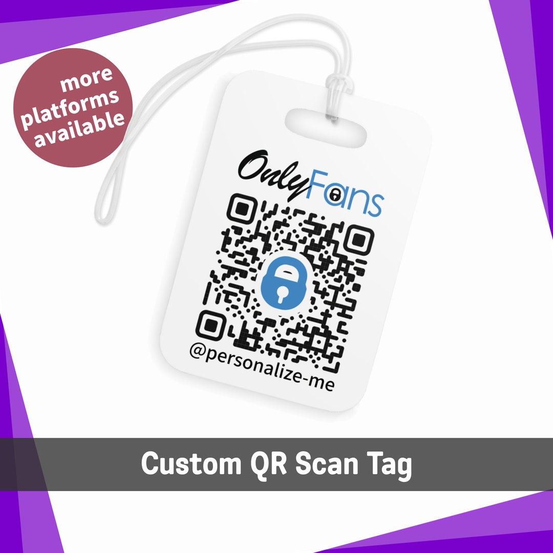 Custom Bag Tag QR Code Scan Solo Instagram Youtube and More - Etsy