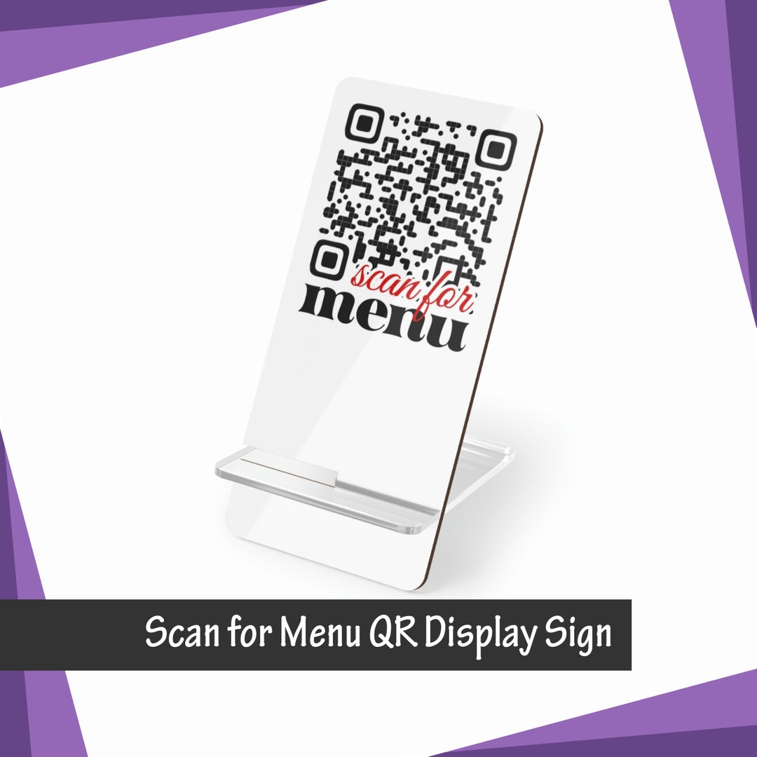 Scan for Menu Custom QR Code Scan Display Stand - Etsy