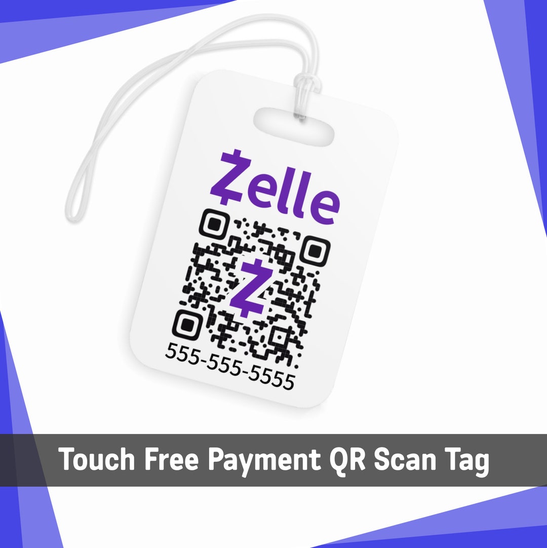 Zelle Custom QR Code Payment Scan Solo Bag Tag - Etsy