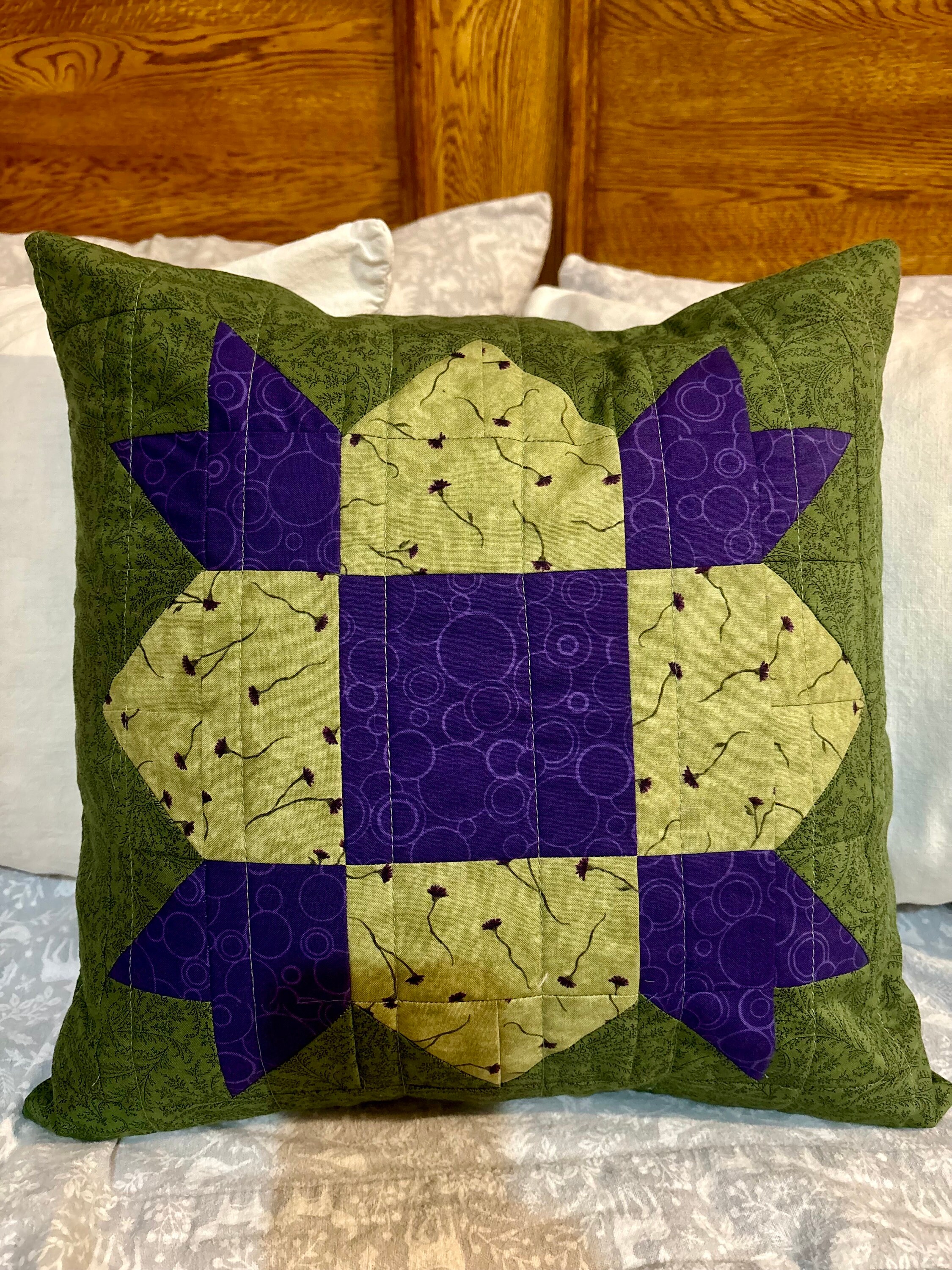 Patchwork Quilted Pillow Cases Pastel, Floral, Handmade Bedding ...