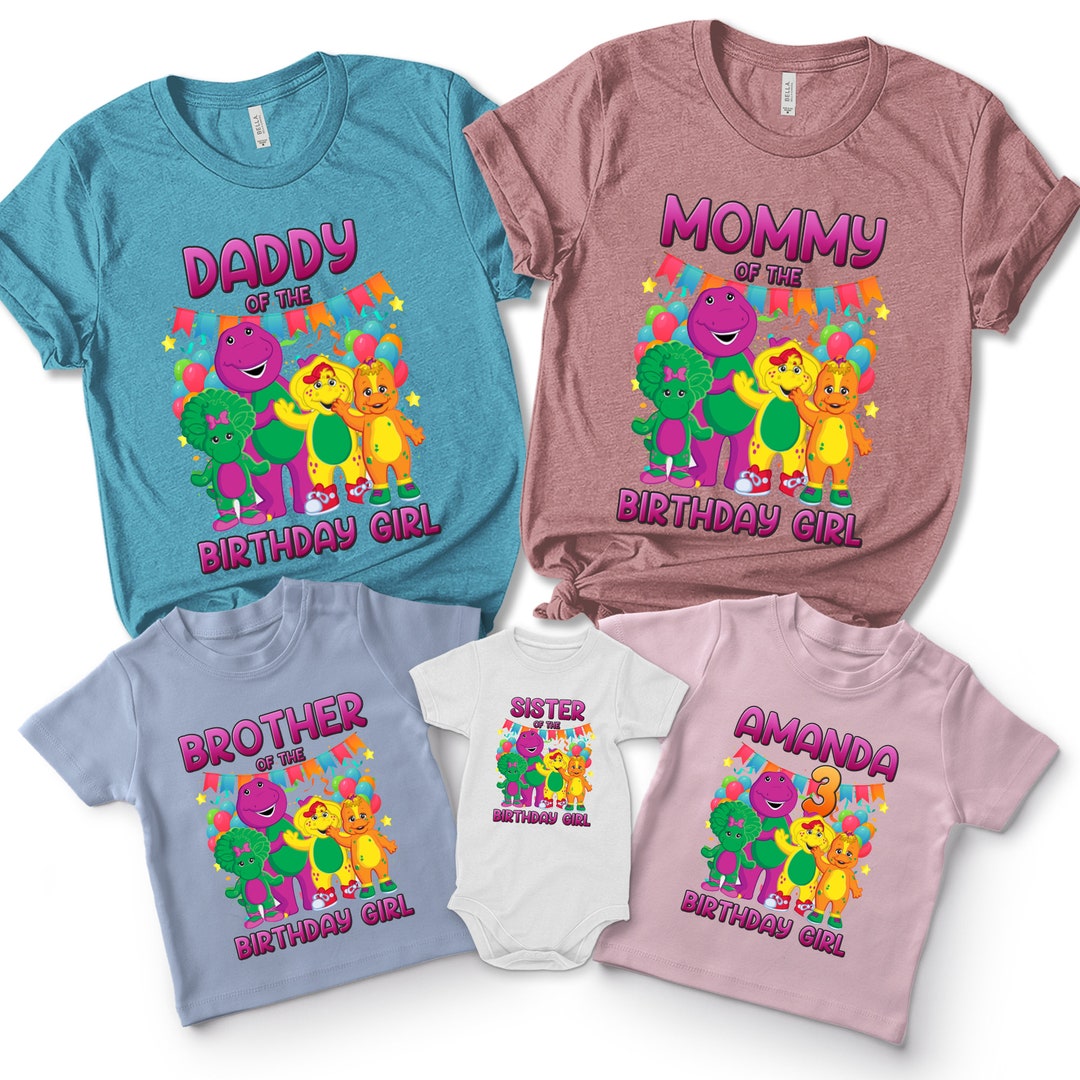 Barney and Friends Birthday Shirt, Barney Birthday Shirt, Barney ...