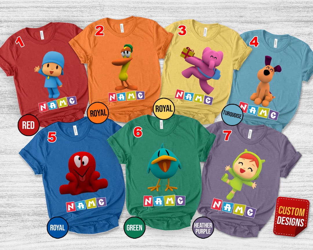 Custom Pocoyo Birthday Shirt/pocoyo Family Shirt/pocoyo Family Birthday ...