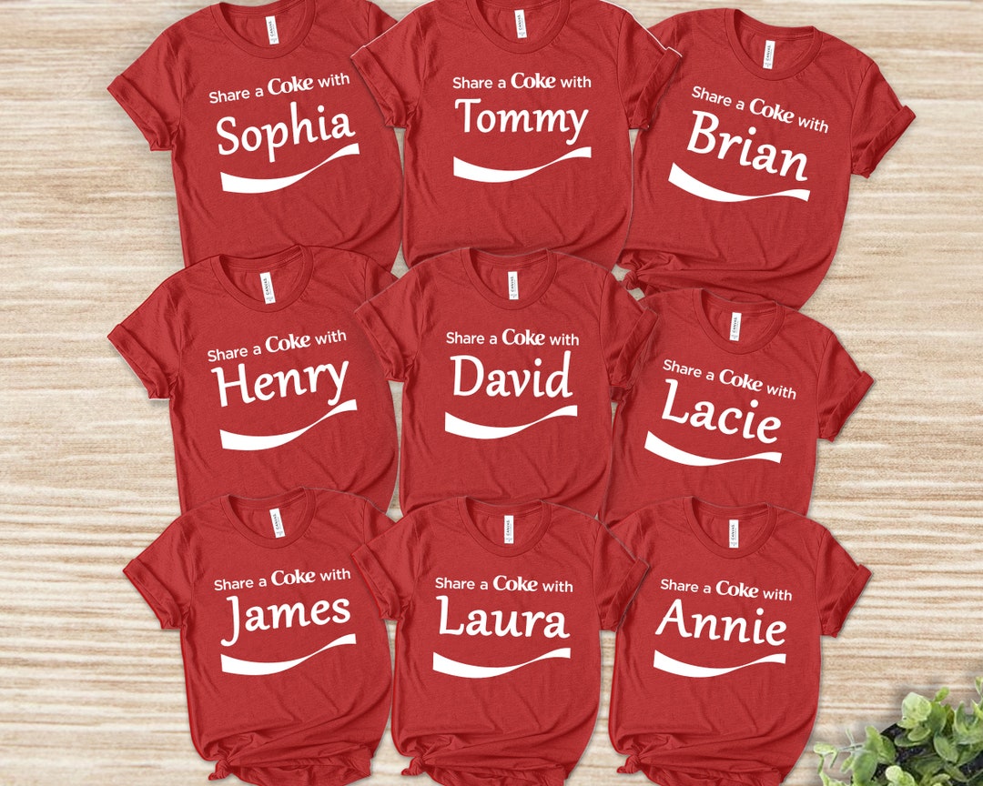 Share A Coke Group Shirt,custom Coke Costume,coke Halloween Costume ...